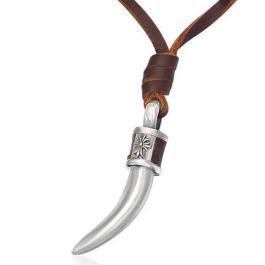 Colier barbati Lucky Horn | Bratari-Piele.ro